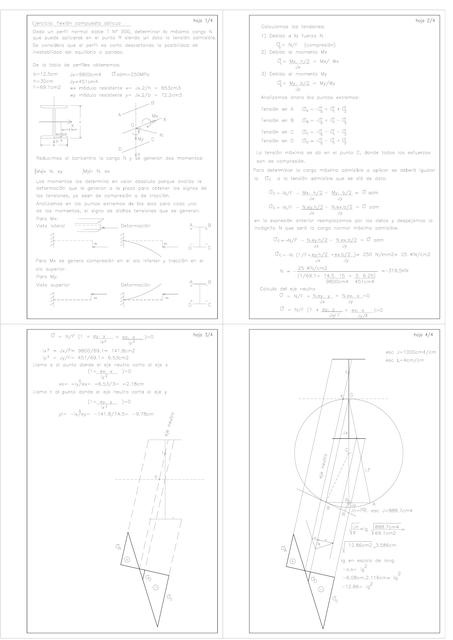 Flexión compuesta oblicua ejemplo | El Rincón de la Ingeniería | uDocz