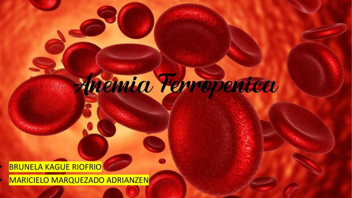 Anemia Ferropenica | Brunela Kague | uDocz