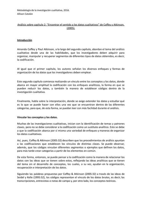 Análisis sobre capítulo 2: “Encontrar el sentido a los datos ...