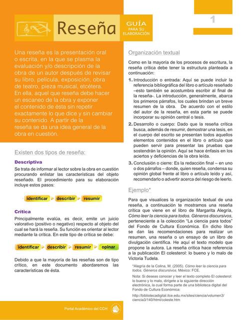 Reseña. Guía para su Elaboración | actividadesytemas1 | uDocz