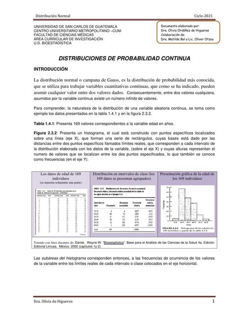 Distribución de la probabilidad continua | R. M. Aztec | uDocz