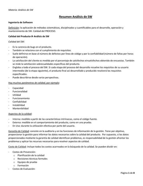 RESÚMEN COMPLETO DE LA MATERIA ANALISIS DE SOFTWARE | Sofía | uDocz