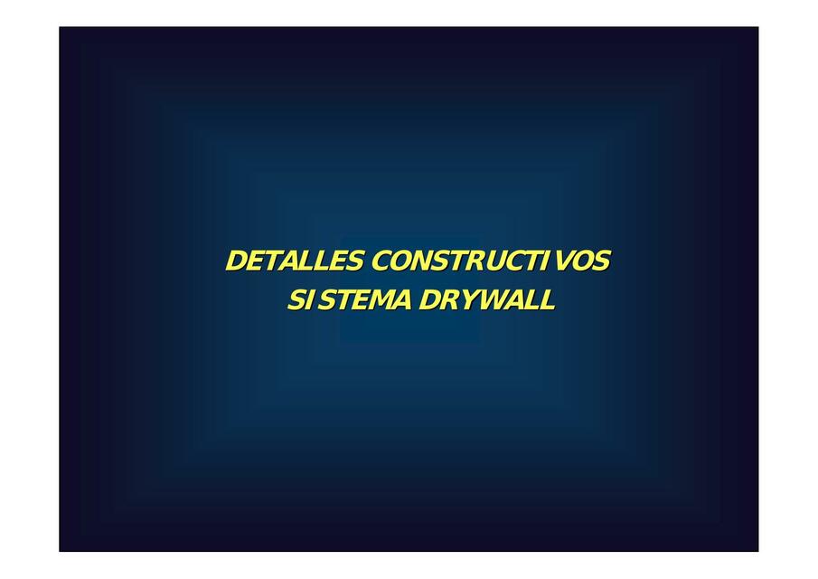 Detalles Constructivos Sistema Drywall | Anon | uDocz