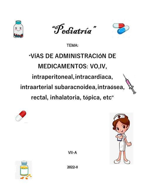 "VÍAS DE ADMINISTRACIÓN DE MEDICAMENTOS VO,IV, intraperitoneal ...