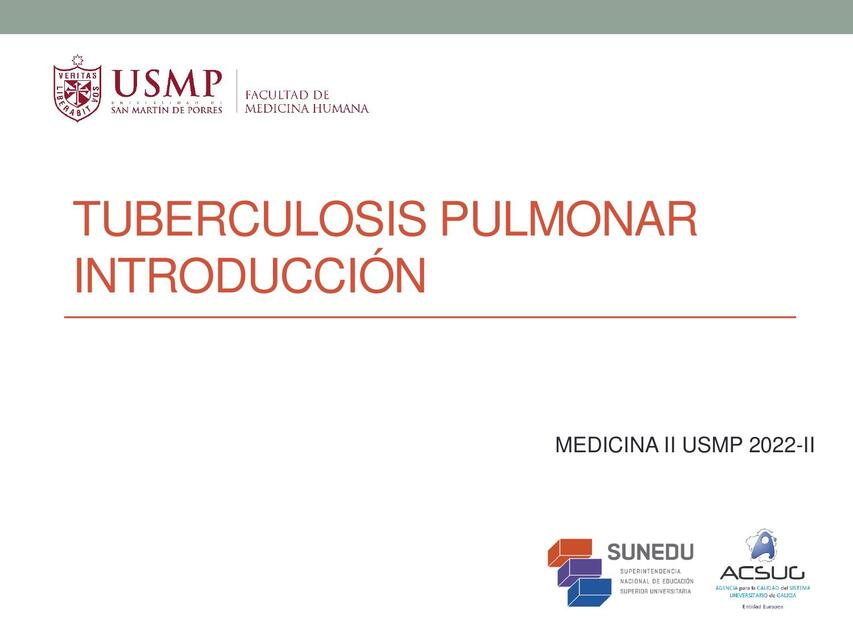 Tuberculosis pulmonar introducción. | Shantal | uDocz