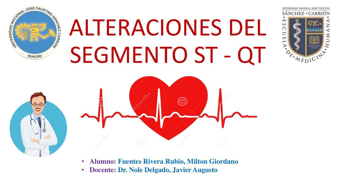 Alteraciones del segmento ST e intervalo QT | milton fuentes rivera ...