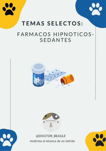 Fármacos Hipnótico-Sedantes | Dogtor Beagle | uDocz