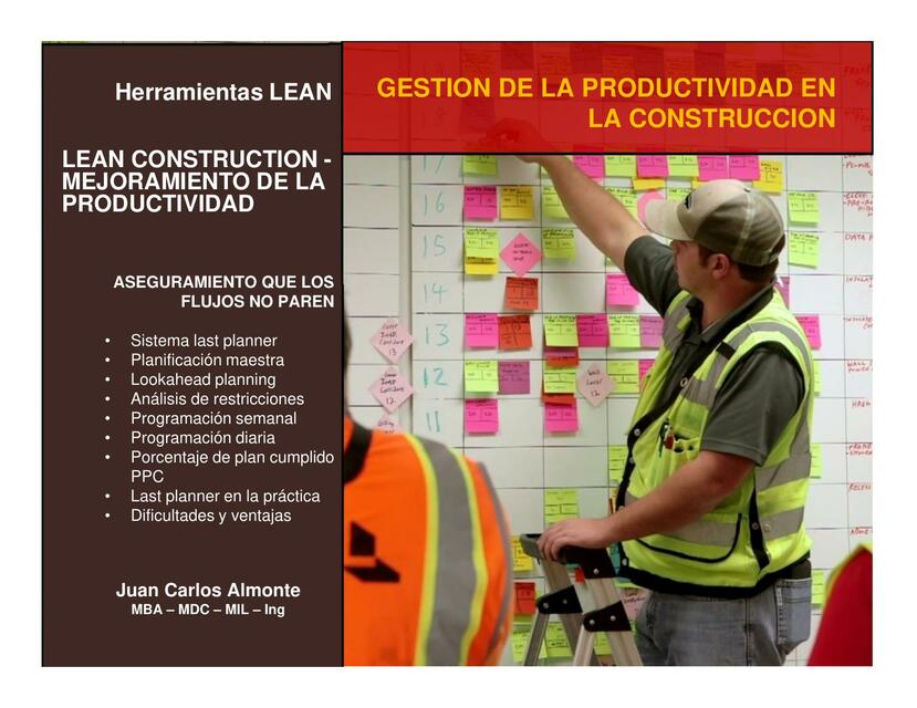 Lean construction -mejoramiento de la productividad | Israel Riegos | uDocz