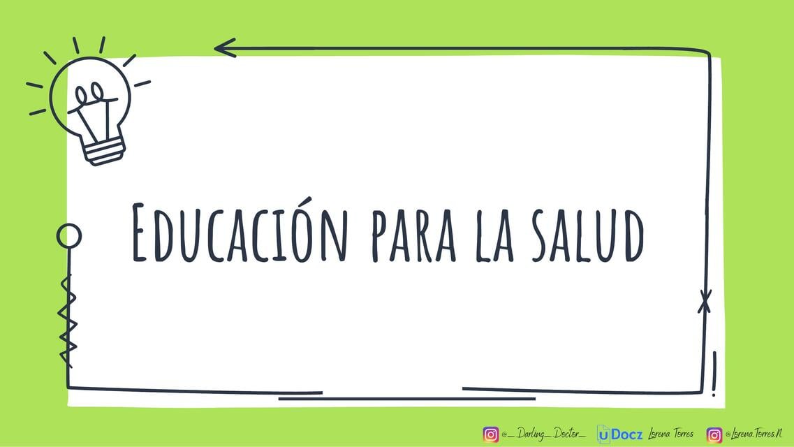 Educación para la Salud | Darling Doctor | uDocz