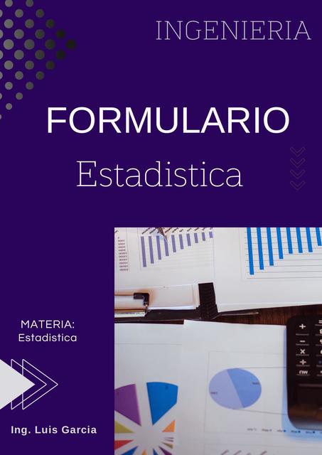 Formulario de Estadística | Luis Garcia | uDocz