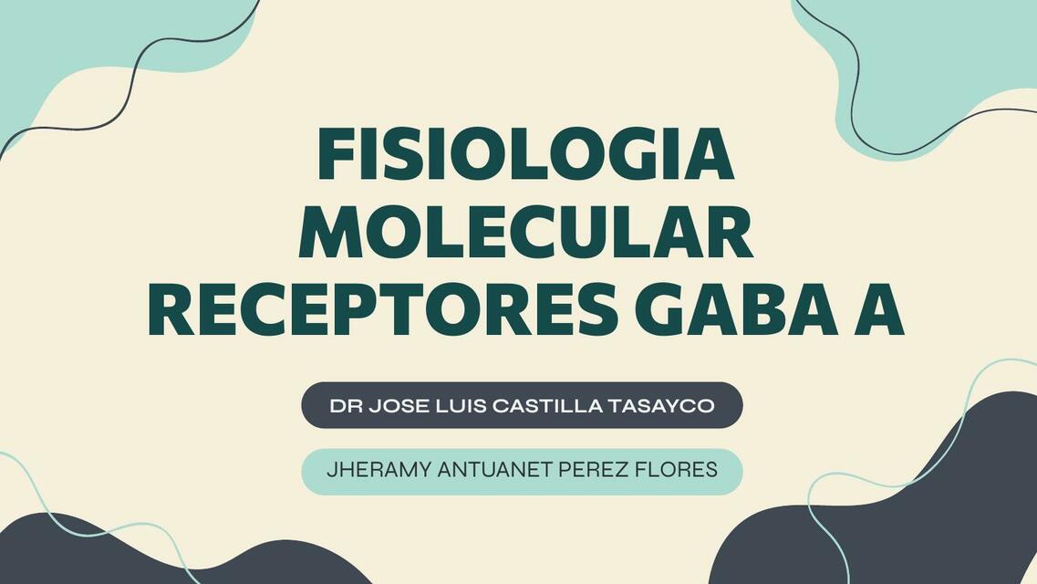 Fisiología molecular de los receptores Gaba A | Antuanet J.P Pérez | uDocz