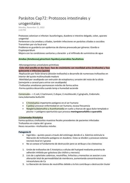 Parásitos Cap72: Protozoos Intestinales y Urogenitales | Elizabeth Mora ...