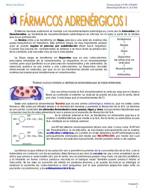 Adrenérgicos I | YUDOC.ORG | uDocz