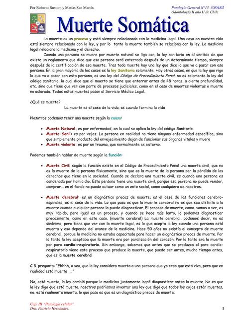 Muerte Somática | YUDOC.ORG | uDocz