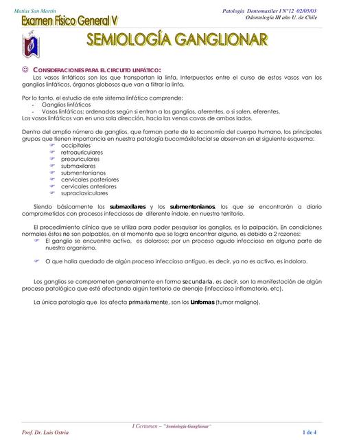 Semiología Ganglionar | YUDOC.ORG | uDocz