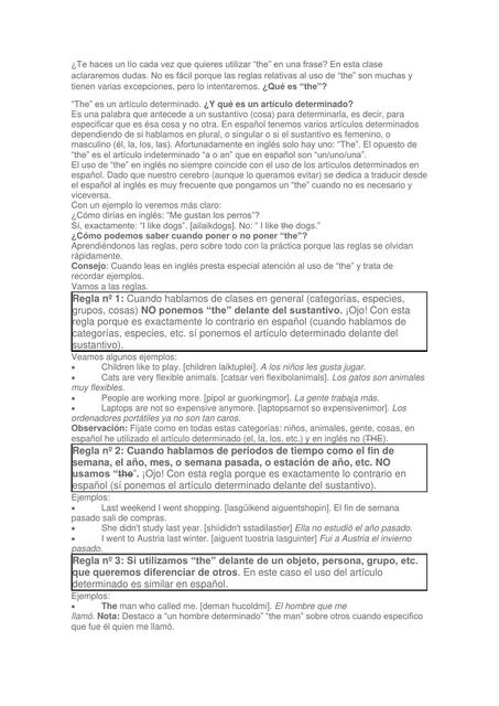 Omisión de "The" | Enfermería | uDocz