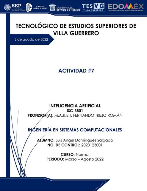 Actividad # 7 - elementos de los sistemas basados en conocimientos | Luis Dominguez | uDocz