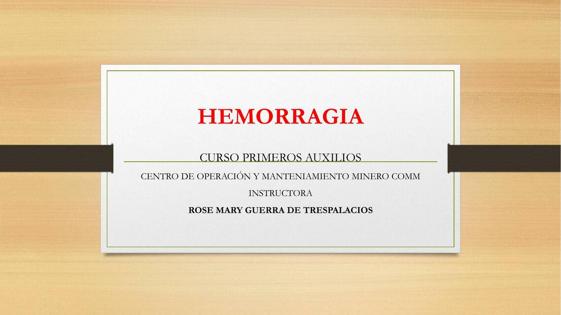 Hemorragia | Cristian Teran | uDocz