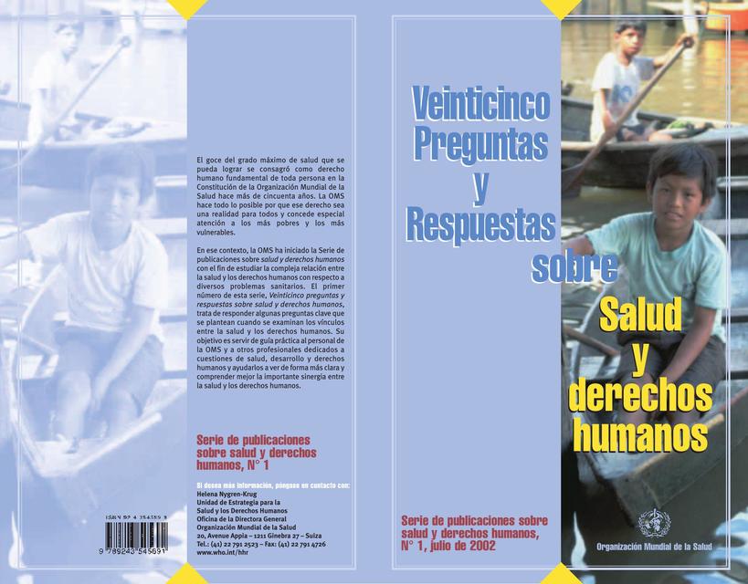 Veinticinco preguntas y respuestas sobre el derecho a la salud y derechos humanos