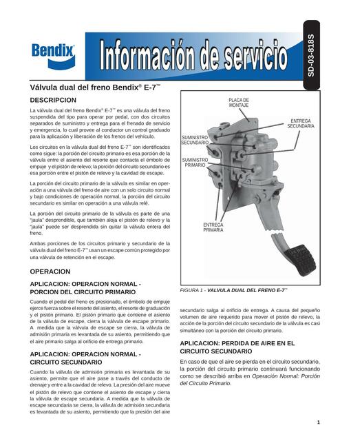 Válvula Dual del Freno Bendix® E-7™ | andres zumaran | uDocz