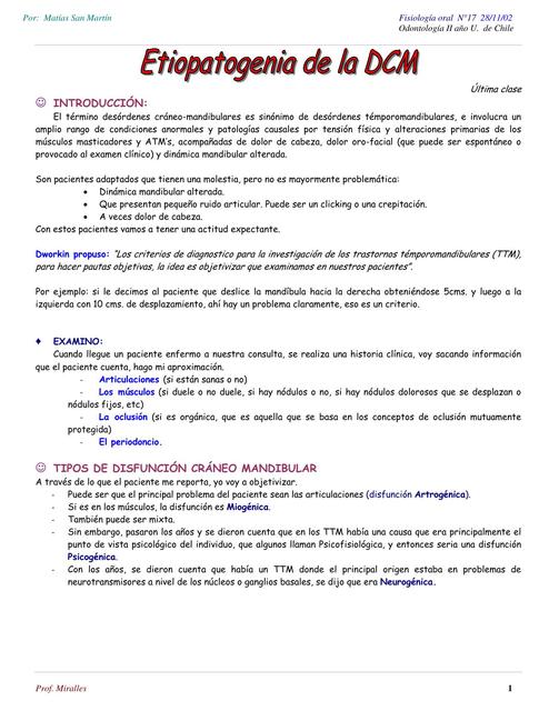 Etiopatogenia de la DCM | YUDOC.ORG | uDocz