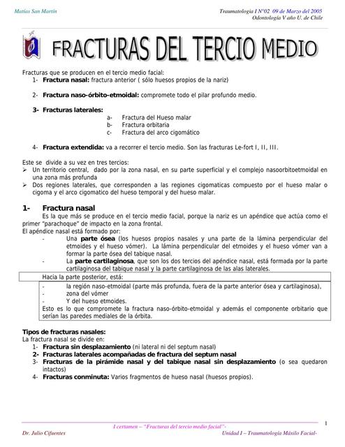 Fracturas del Tercio Medio | YUDOC.ORG | uDocz