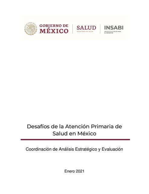 Flashcards de Desafíos de la Atención Primaria de Salud en México | Por ESPM MEDICINA | uDocz