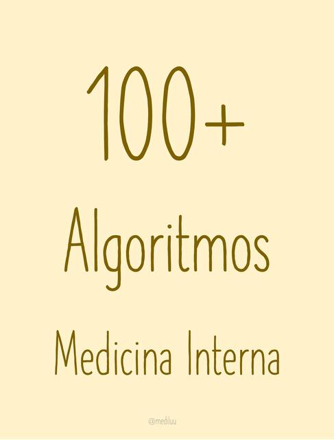 Algoritmos medicina interna | Tatiana Flores | uDocz