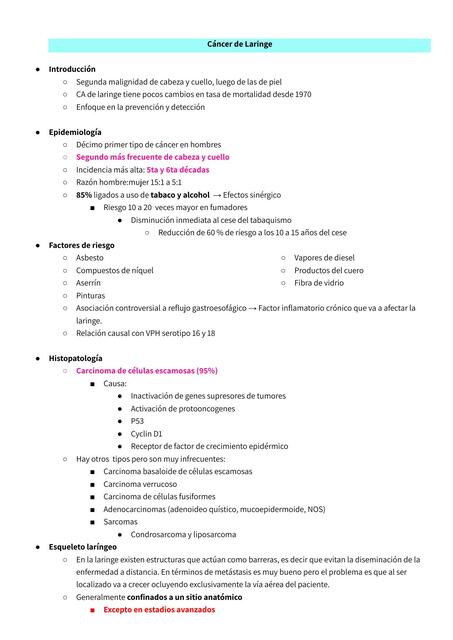 Cáncer de Laringe | MEDilove | uDocz