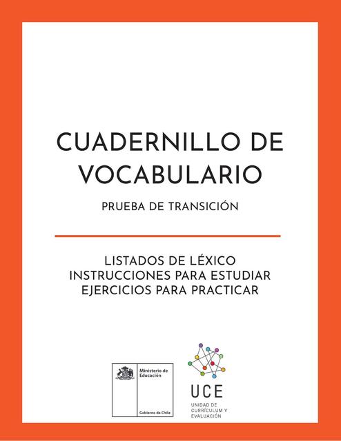 Flashcards de Cuadernillo de Vocabulario | Por Gianella Gaete | uDocz