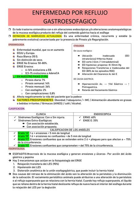 Enfermedades de Reflujo Gastroesofágico