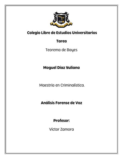Teorema de Bayes | Forensic.notes | uDocz