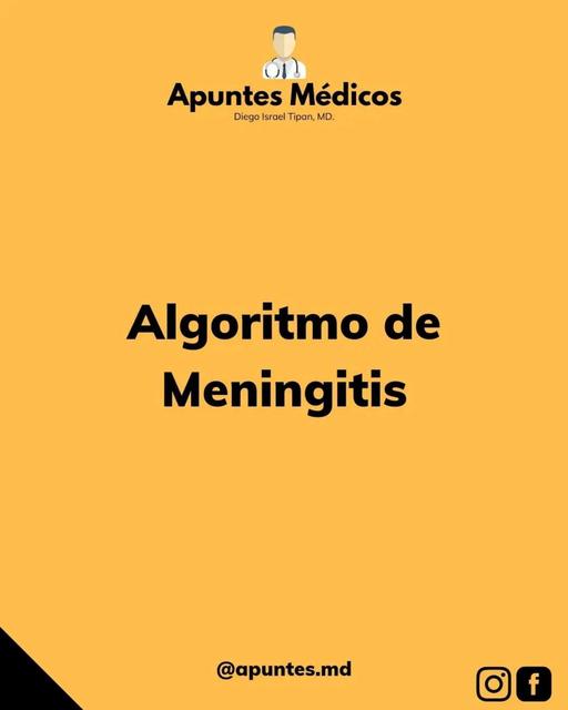 Algoritmo de meningitis | emergencia | Diego Israel Tipan, MD ...
