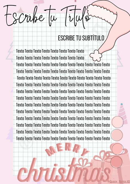 Plantilla Navidad | Queen Notes | uDocz