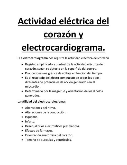 Actividad eléctrica del corazón y electrocardiogra | Alisson Gomora ... Actividad eléctrica del corazón y electrocardiogra | Alisson Gomora ...