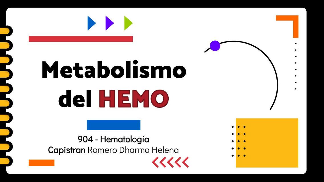 Metabolismo del HEMO | Helen C. Romero | uDocz