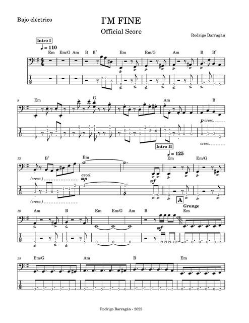 Im fine electric bass tabs | uDocz