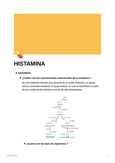 Histamina | ESPM MEDICINA | uDocz