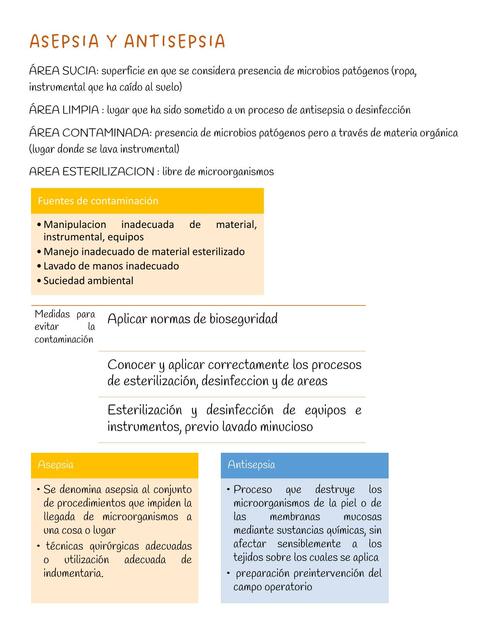 Asepsia y antisepsia | Alejandra Salazar | uDocz