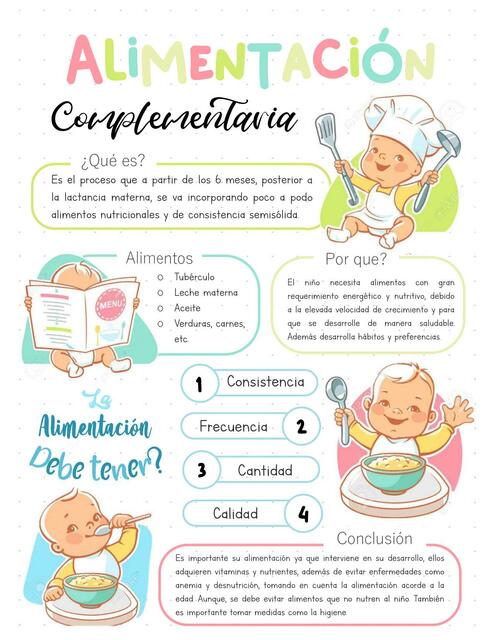 Alimentación complementaria | ZONA DE CONFORT | uDocz