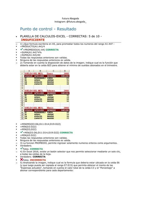 2do PUNTO DE CONTROL RESUELTO - COMPU 1 - UNLAM | Futura Abogada | uDocz
