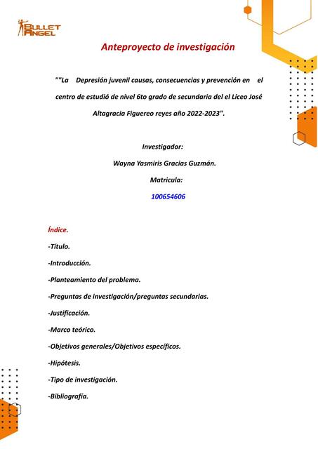 Anteproyecto de investigación | Wayna Garcia | uDocz