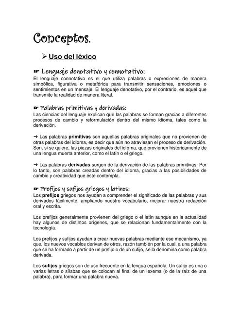 Guía de estudios - Uso del léxico | Samantha Shernandez | uDocz