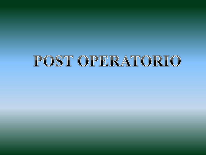 pre intra y post operatorio | uDocz
