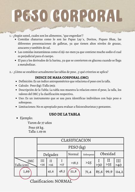 Peso Corporal | Linda Milena León Gómez | uDocz