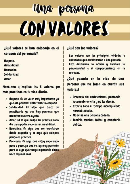 Una Persona con Valores | Linda Milena León Gómez | uDocz