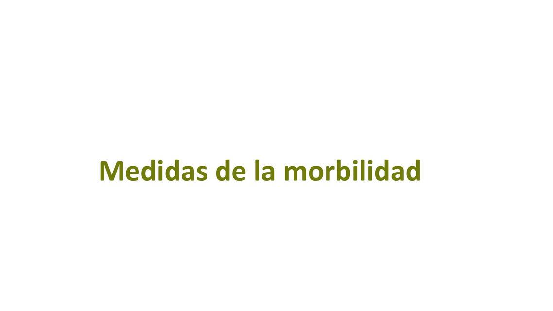 Medidas de Morbilidad | YUDOC.ORG | uDocz
