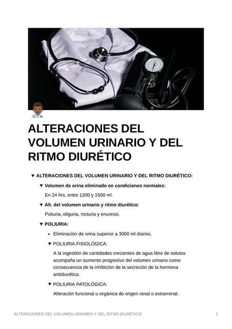 Alteraciones del Volumen Urinario y del Ritmo Diurético | ESPM MEDICINA ...