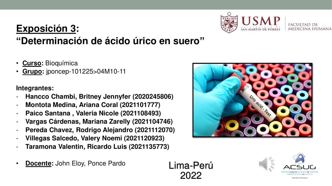 "Determinación de ácido úrico en suero” | Mariana Zarelly Vargas ...