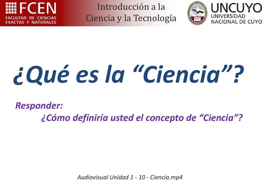 ¿Qué es la ciencia? | Andres Barrios | uDocz